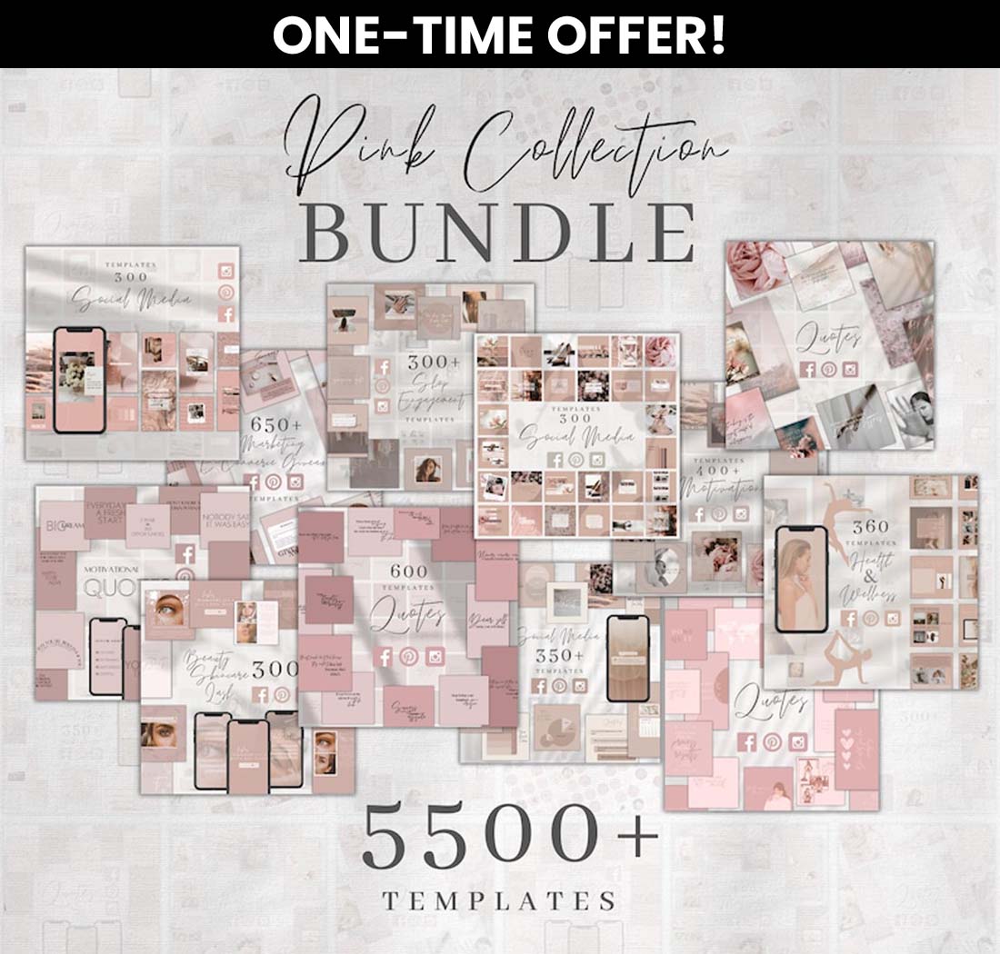 Canva Template Bundle for Coaches and Entrepreneurs - ONE TIME OFFER!