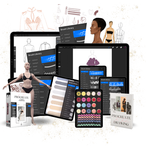 FashionStudio Pro - The Ultimate Procreate Fashion Design Bundle-(50%O
